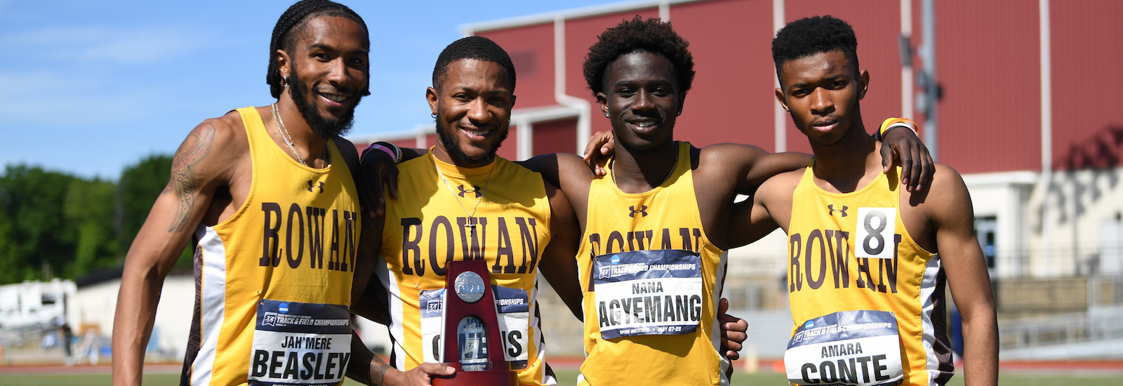 Men’s Track and Field Student-Athletes on Their Winning 4×400…